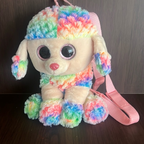 Toys | Ty Beanie Boos Backpack 218 12 Ty Gear Rainbow The Poodle Dog ...